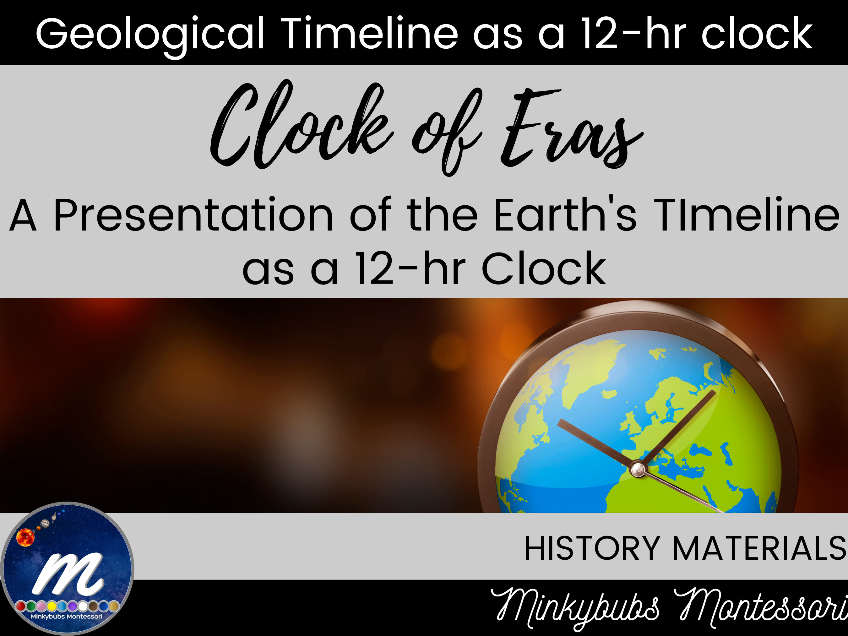 Clock of Eras Geology Timeline Impressionistic Montessori Homeschool - Etsy