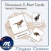 Dinosaurs Montessori 3 Part Cards With Picture and Labels for Sorting ...