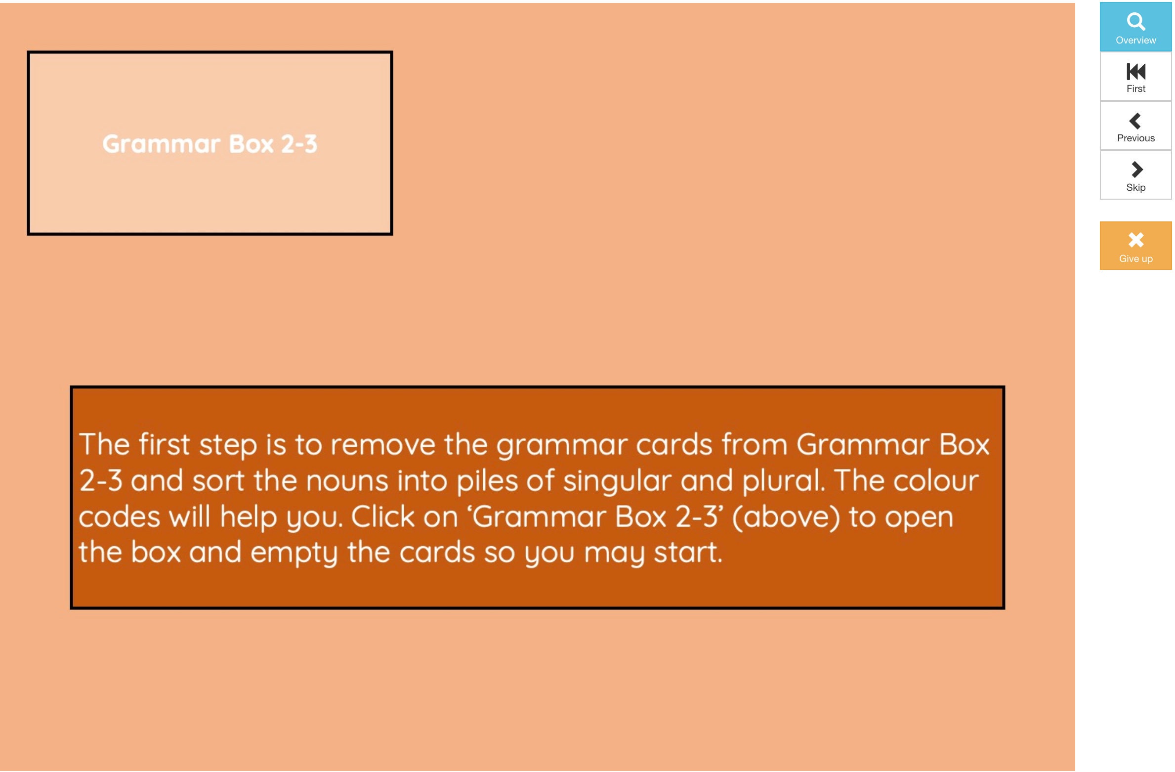 Montessori Grammar Box 2-3A BOOM Articles & Nouns Parts Speech Virtual ...