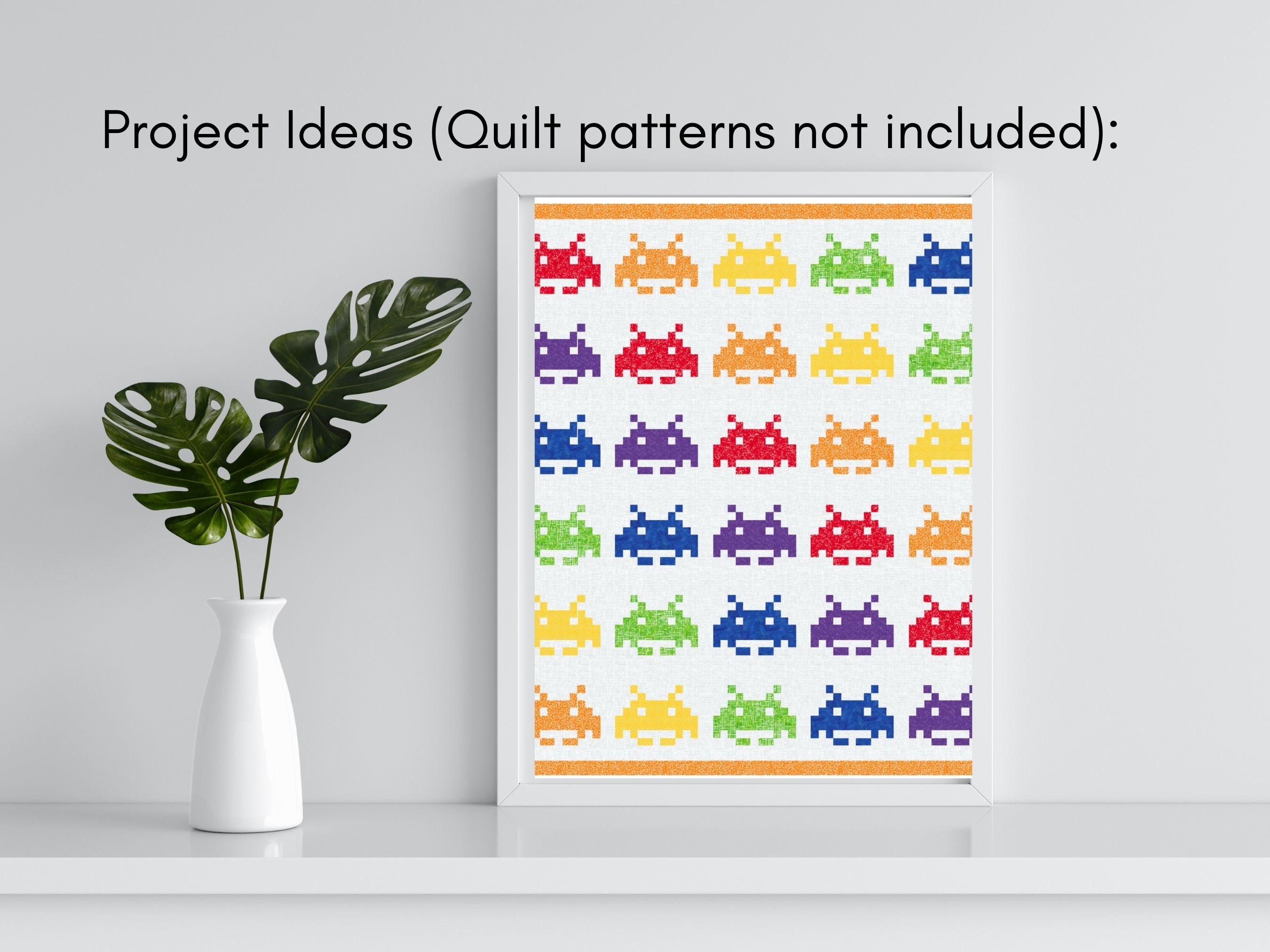 Space Invaders 1 Quilt Block Paper Piecing 12x13-inch - Etsy