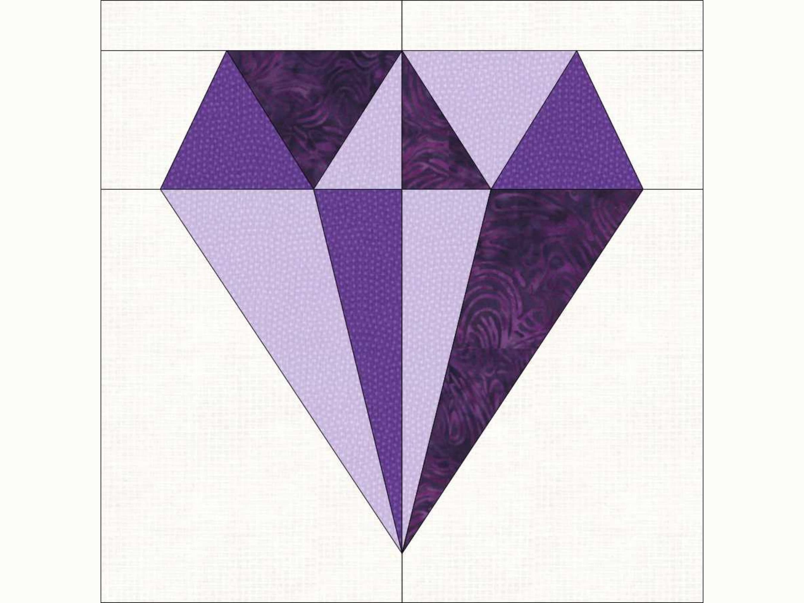 Diamond Jewel Quilt Block Paper Piecing 6-inch Square - Etsy