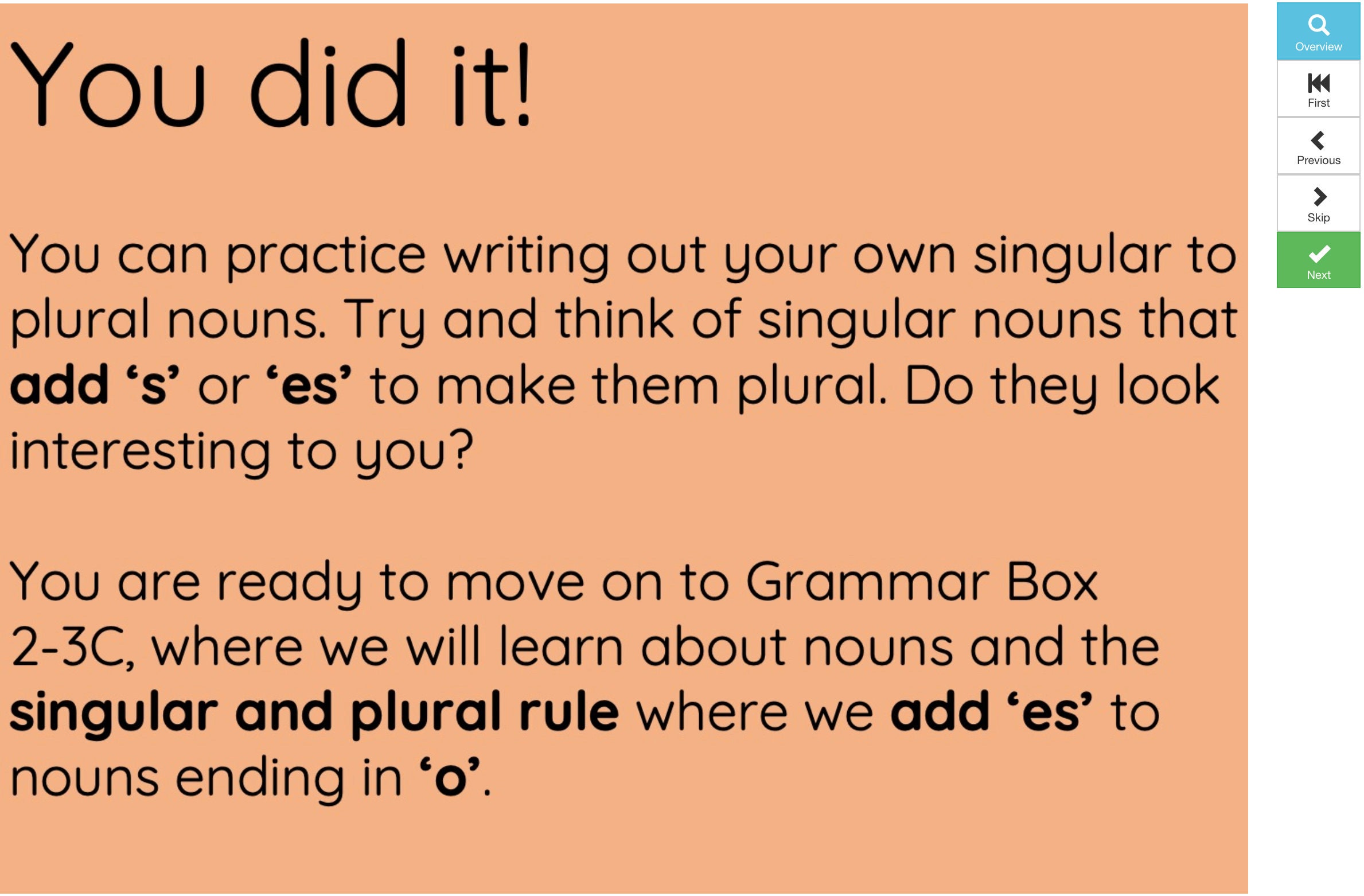 Montessori Grammar Box 2-3A BOOM Articles & Nouns Parts Speech Virtual ...