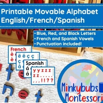 Movable Alphabet Printable Montessori Resource - Etsy