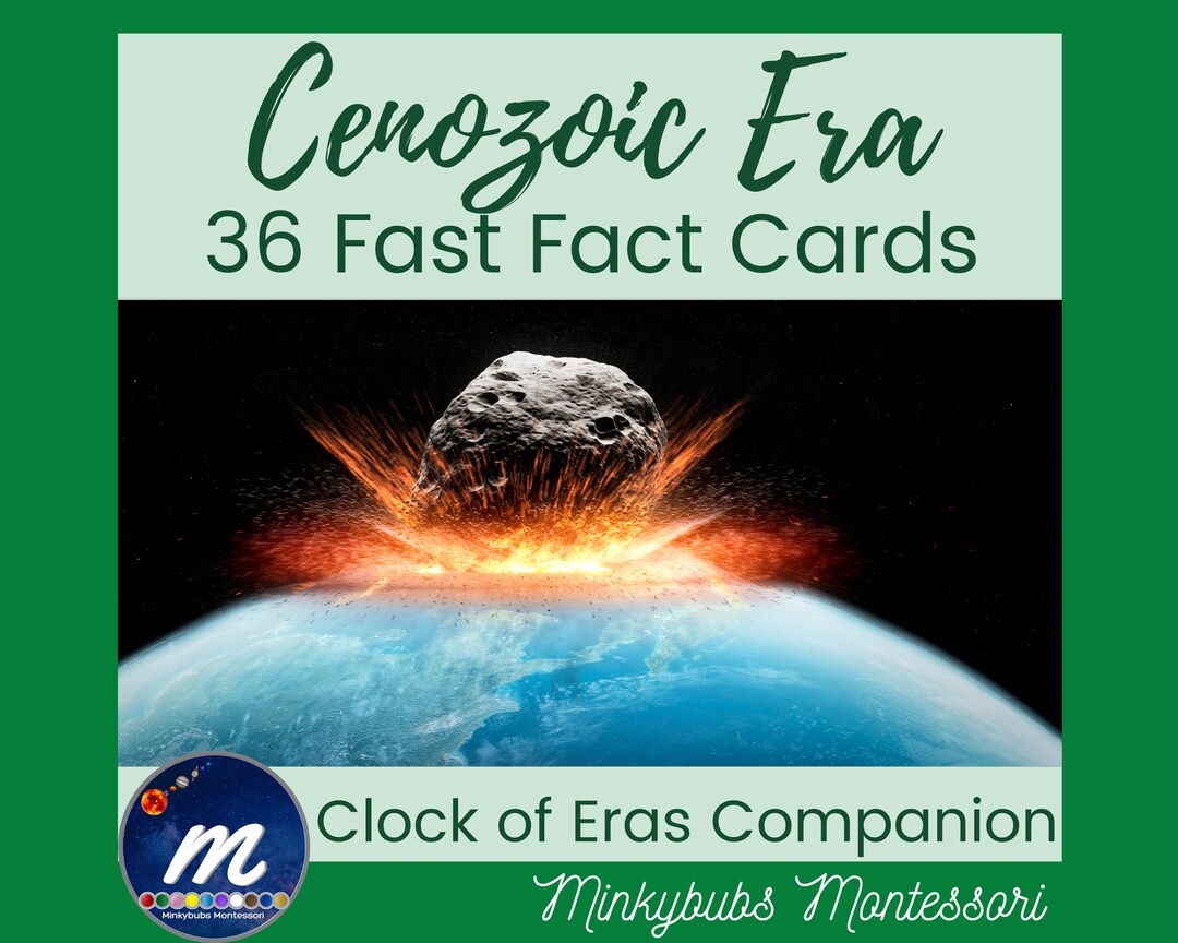 Cenozoic Era Fast Fact Cards 40 Cards Montessori Companion to Clock of ...
