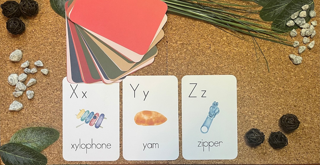Fall Alphabet Nature Cards for Homeschool School Starting and Nature ...