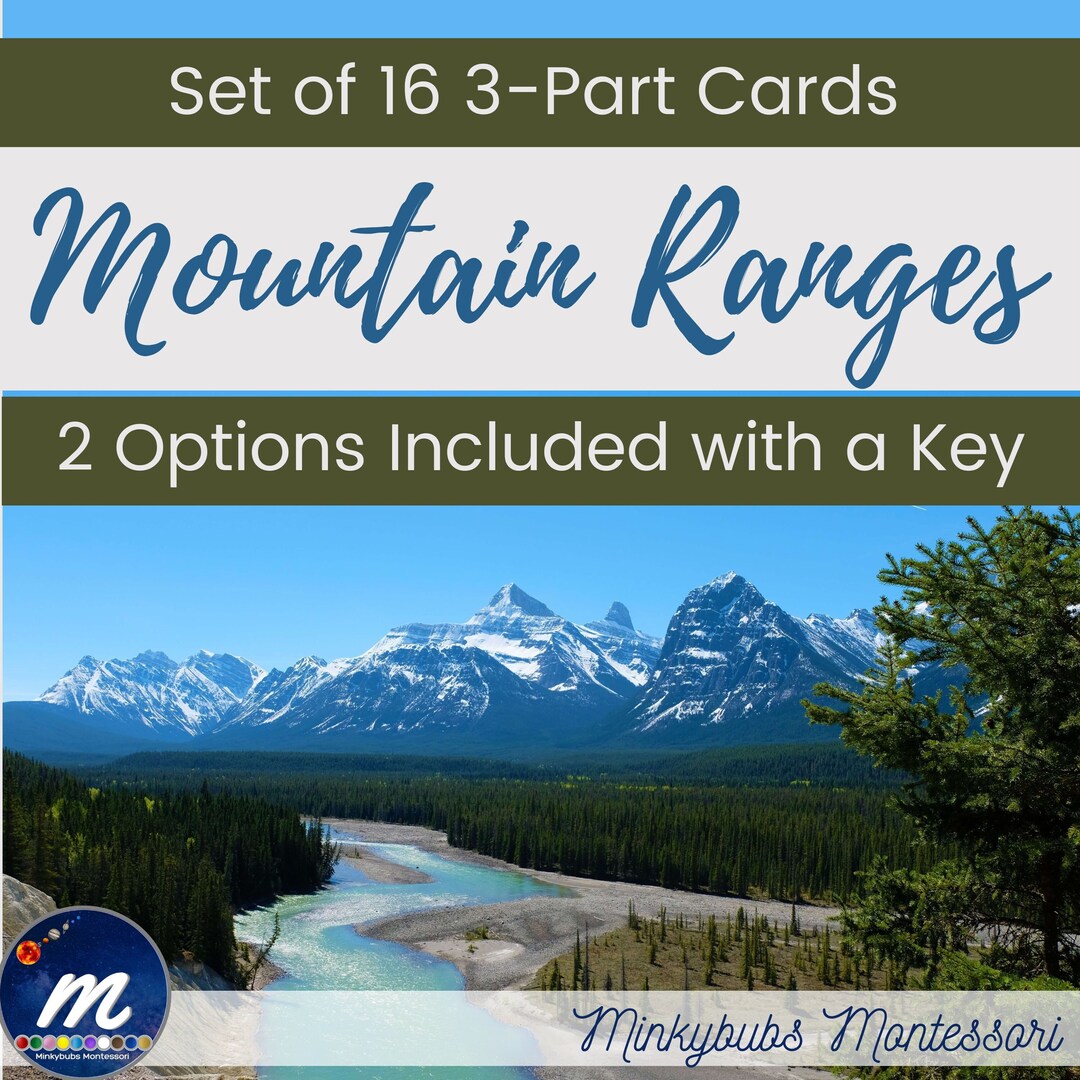 Mountain Ranges Time Periods Montessori History 3-part Cards Geography ...