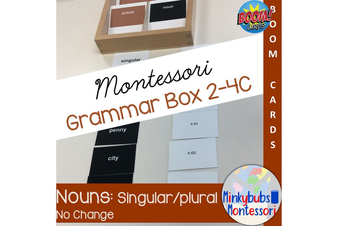 Montessori Grammar Box 2-4C BOOM Articles & Nouns Parts Speech Virtual ...