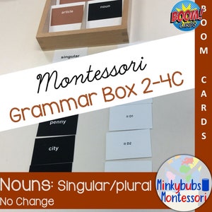 Montessori Grammar Box 2-4C BOOM Articles & Nouns Parts Speech Virtual ...