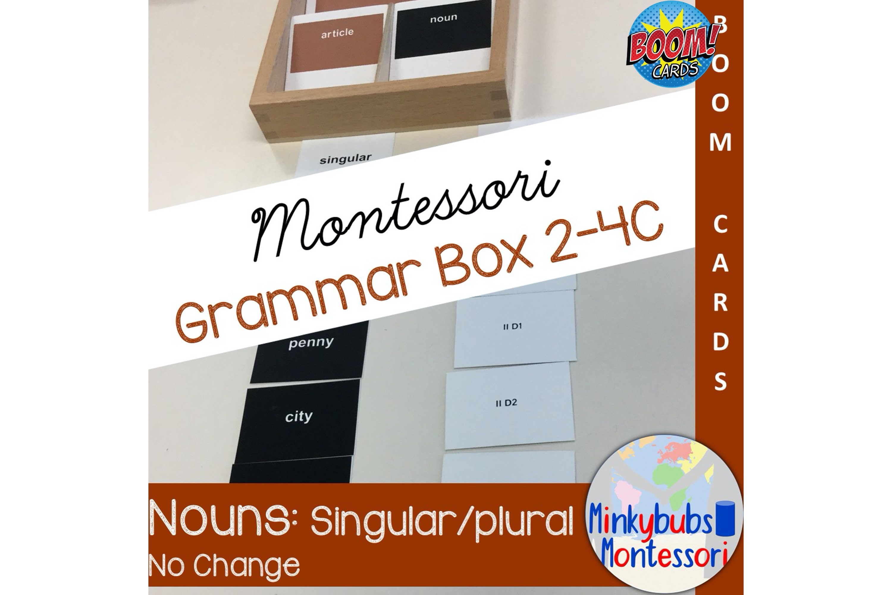 Montessori Grammar Box 2-4C BOOM Articles & Nouns Parts Speech Virtual ...