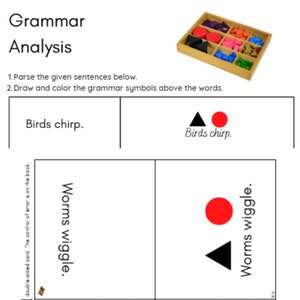 Simple Sentence Analysis Command Cards Grammar Parsing Workbook Subject ...