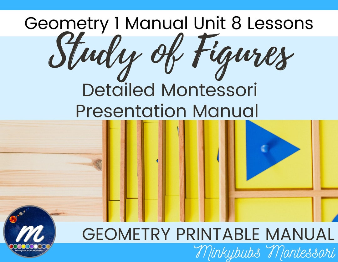 Geometry 1 Study of Figures 2D Lesson Plans Montessori Manual Unit 8 - Etsy