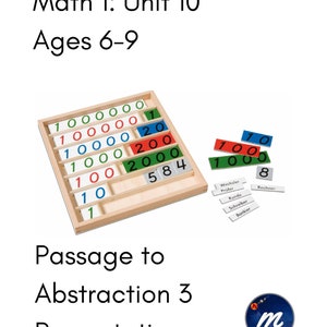 Bank Game Montessori Math 1 Manual Multiplication Lessons Unit 10 ...