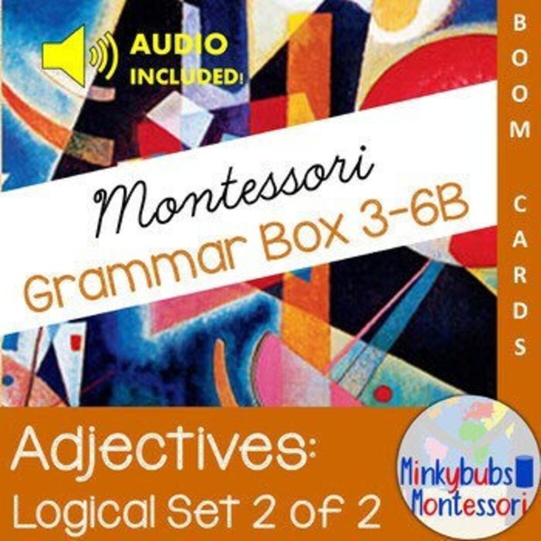 Montessori Grammar Adjective Box 3-6B BOOM Logical Adjective Game 2 Inc ...