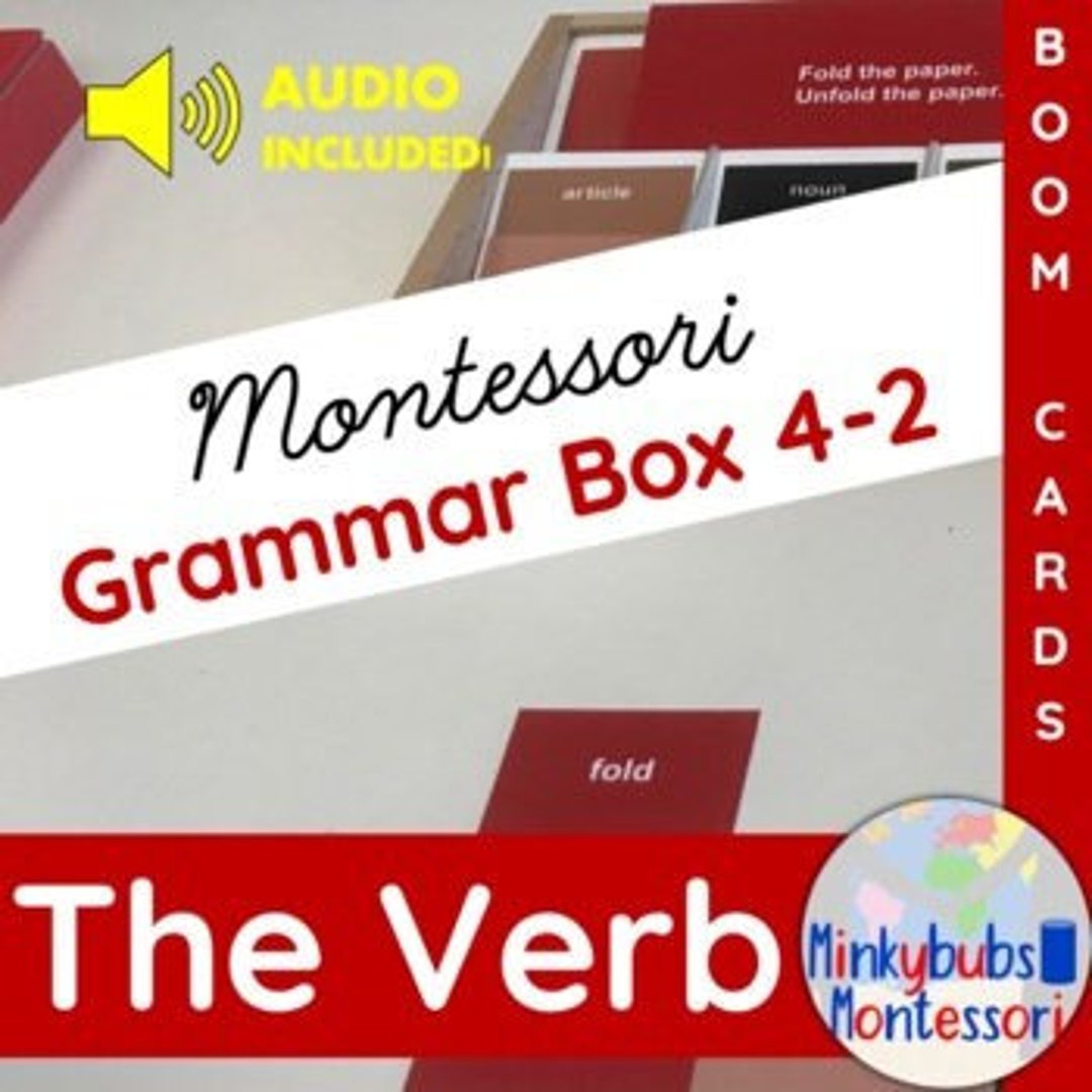 Montessori Grammar Verb Box 4-2 BOOM the Verb Virtual Grammar Deck Inc ...