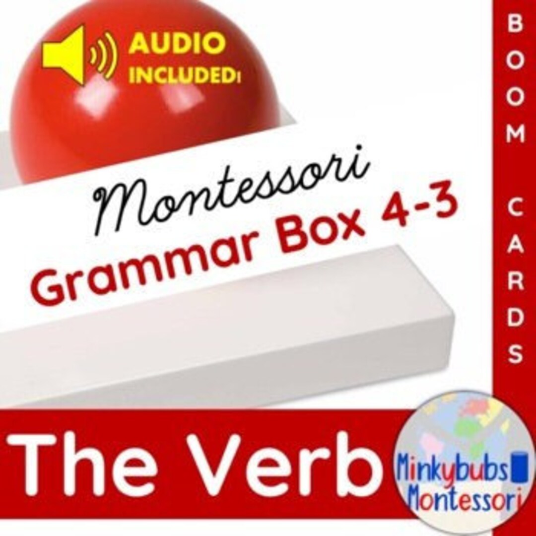 Montessori Grammar Verb Box 4-3 BOOM the Verb Virtual Grammar Deck Inc ...