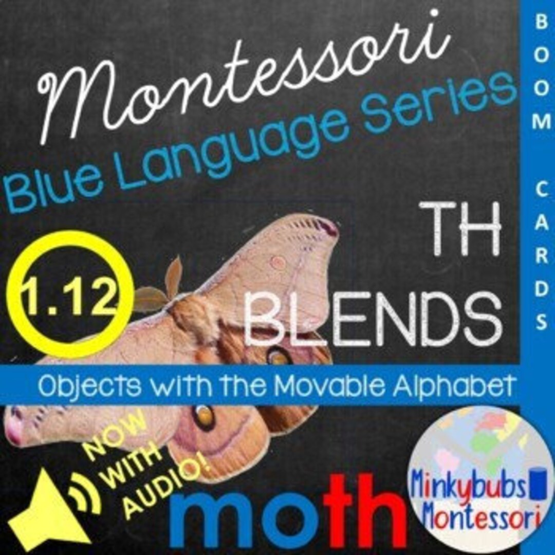 Th Blend Words Movable Alphabet Montessori Blue Language Boom Cards DL ...
