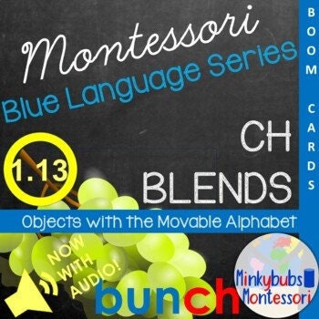Ch Blend Words Movable Alphabet Montessori Blue Language Boom Cards DL ...