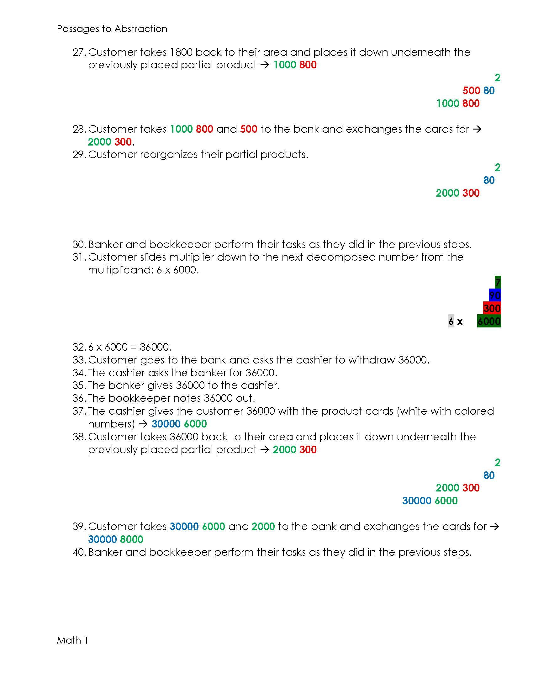 Bank Game Montessori Math 1 Manual Multiplication Lessons Unit 10 ...