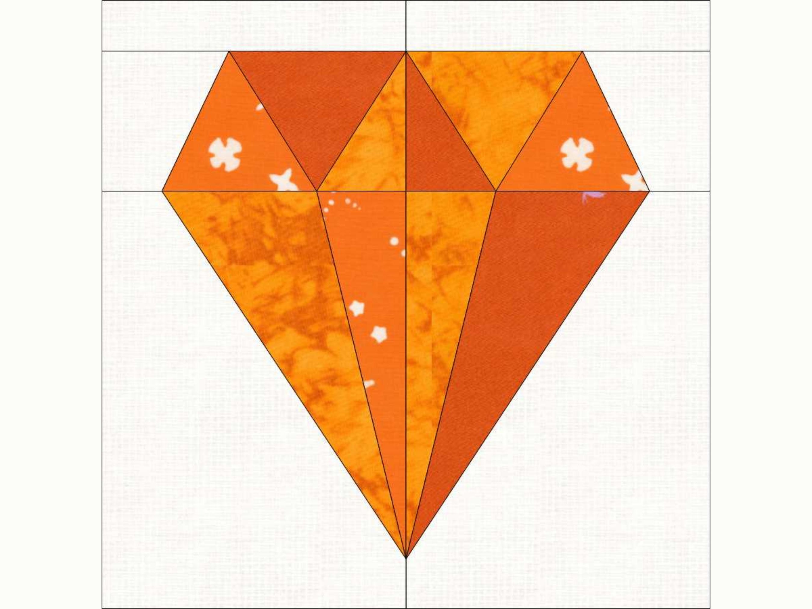 Diamond Jewel Quilt Block Paper Piecing 6-inch Square - Etsy