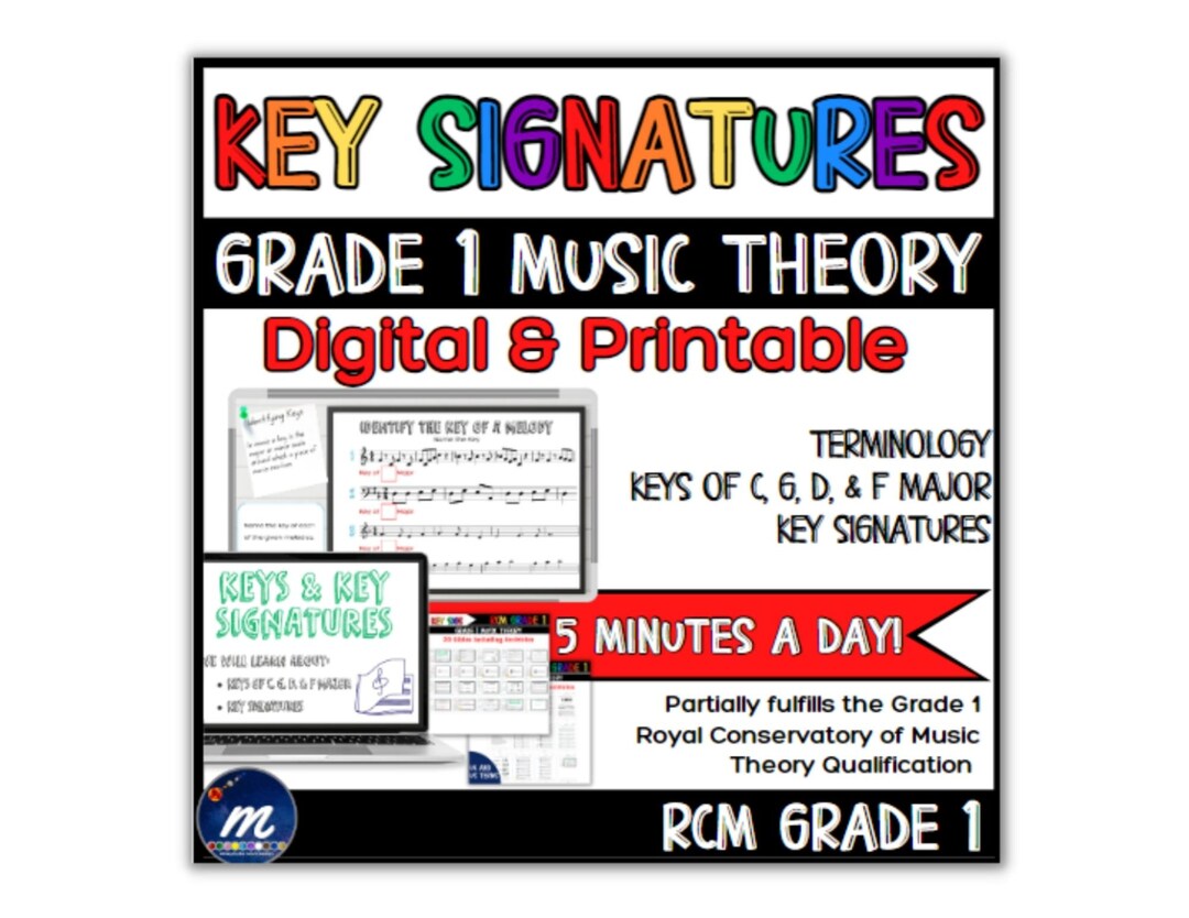 Music Keys of C, G, D, and F Major No Prep Activities Bell Ringers ...
