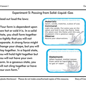 Montessori Story of Creation of Universe First Great Lesson Printable ...