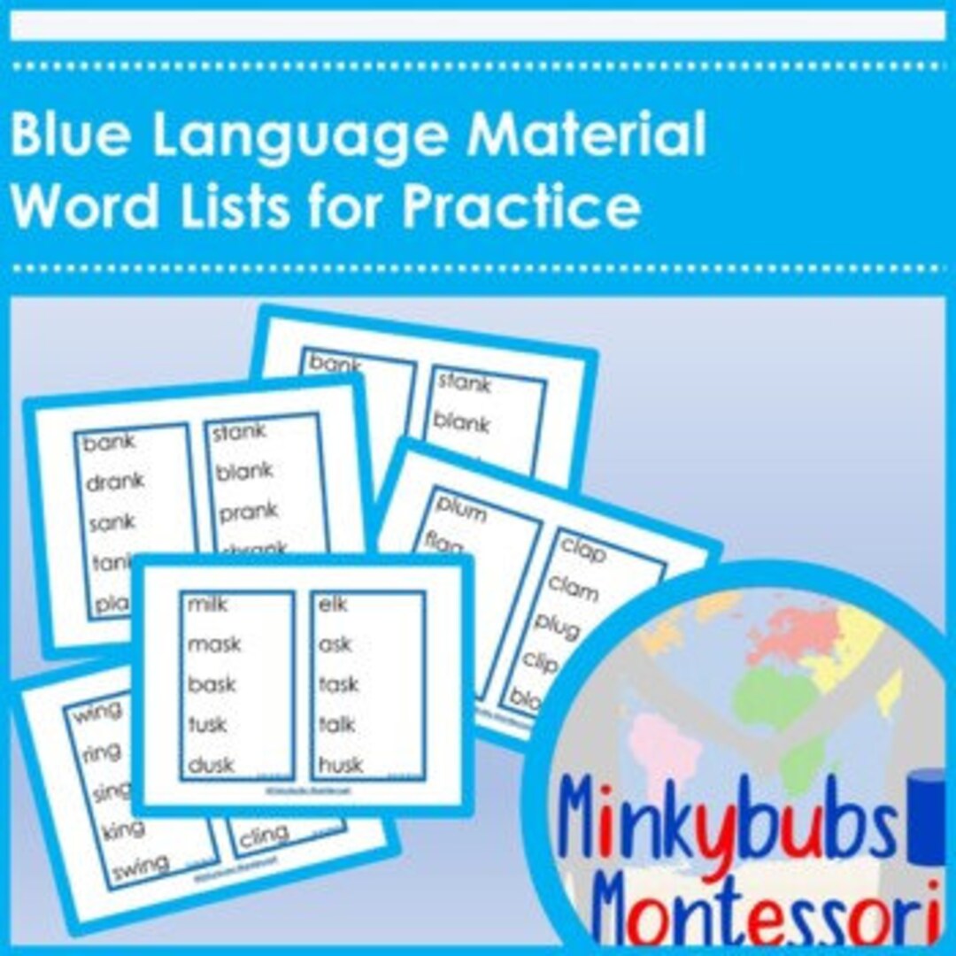 Blue Language Soft Short Vowel Word Lists 230 Words 46 Lists - Etsy