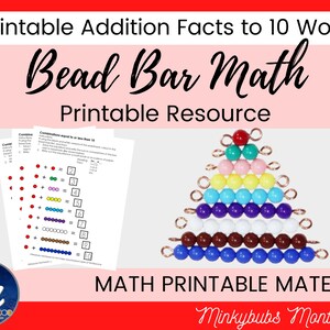 Montessori Bead Bar Addition Math Facts to 10 - Etsy