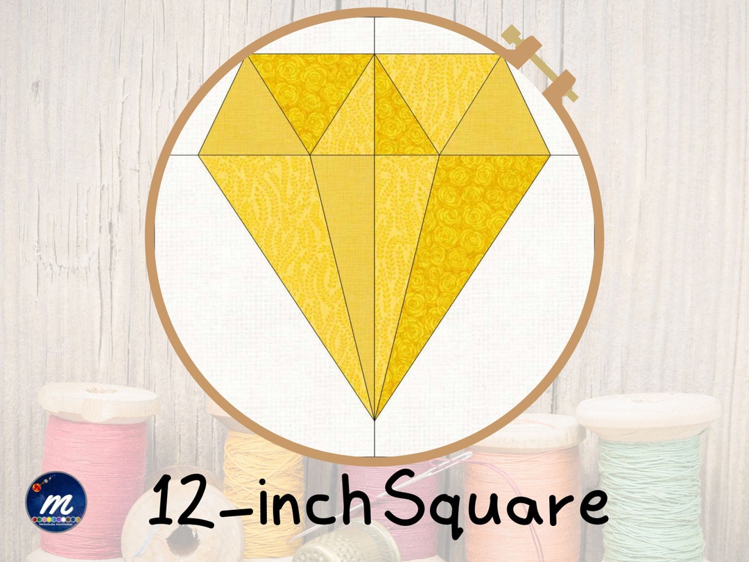 Diamond Jewel Foundation Paper Piecing 12-inch Square - Etsy