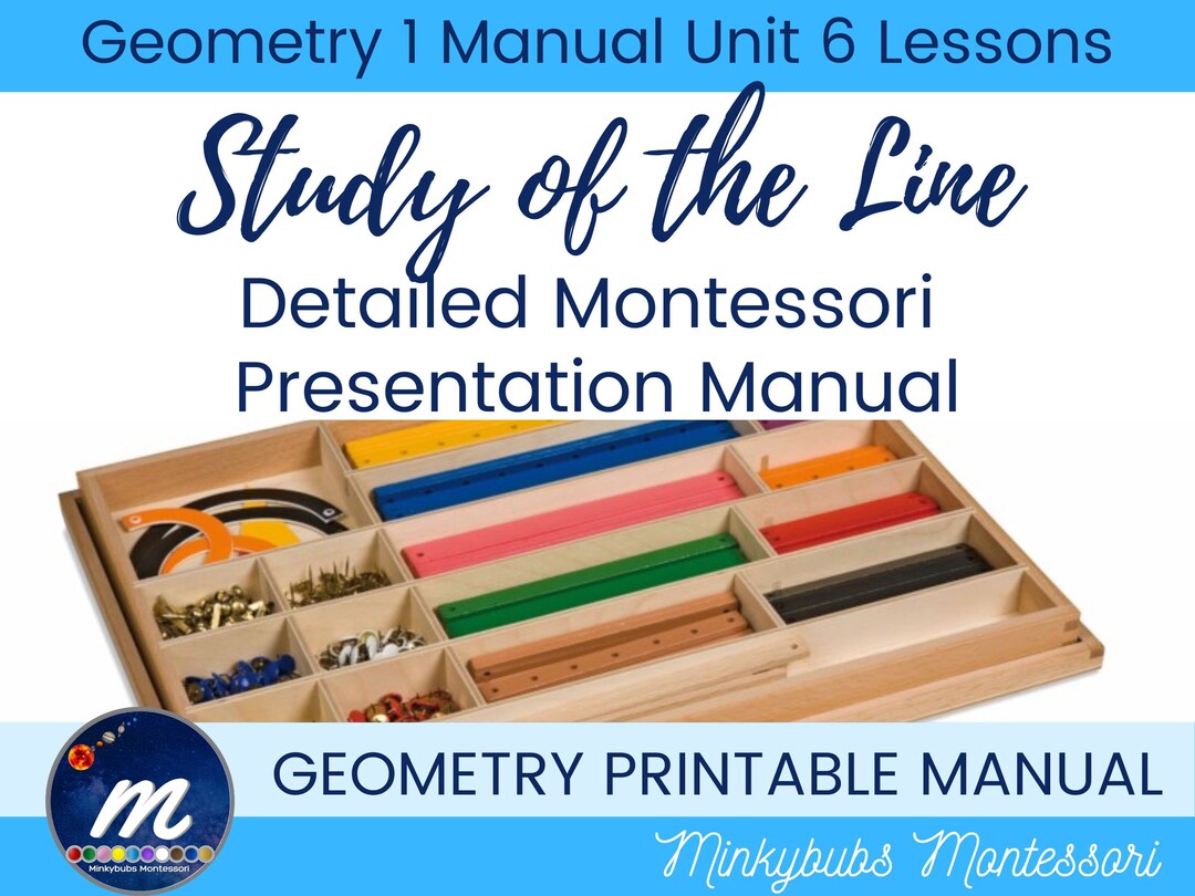 Geometry 1 Study of Lines Lesson Plans Montessori Manual Unit 6 - Etsy