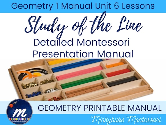 Geometry 1 Study of Lines Lesson Plans Montessori Manual Unit - Etsy