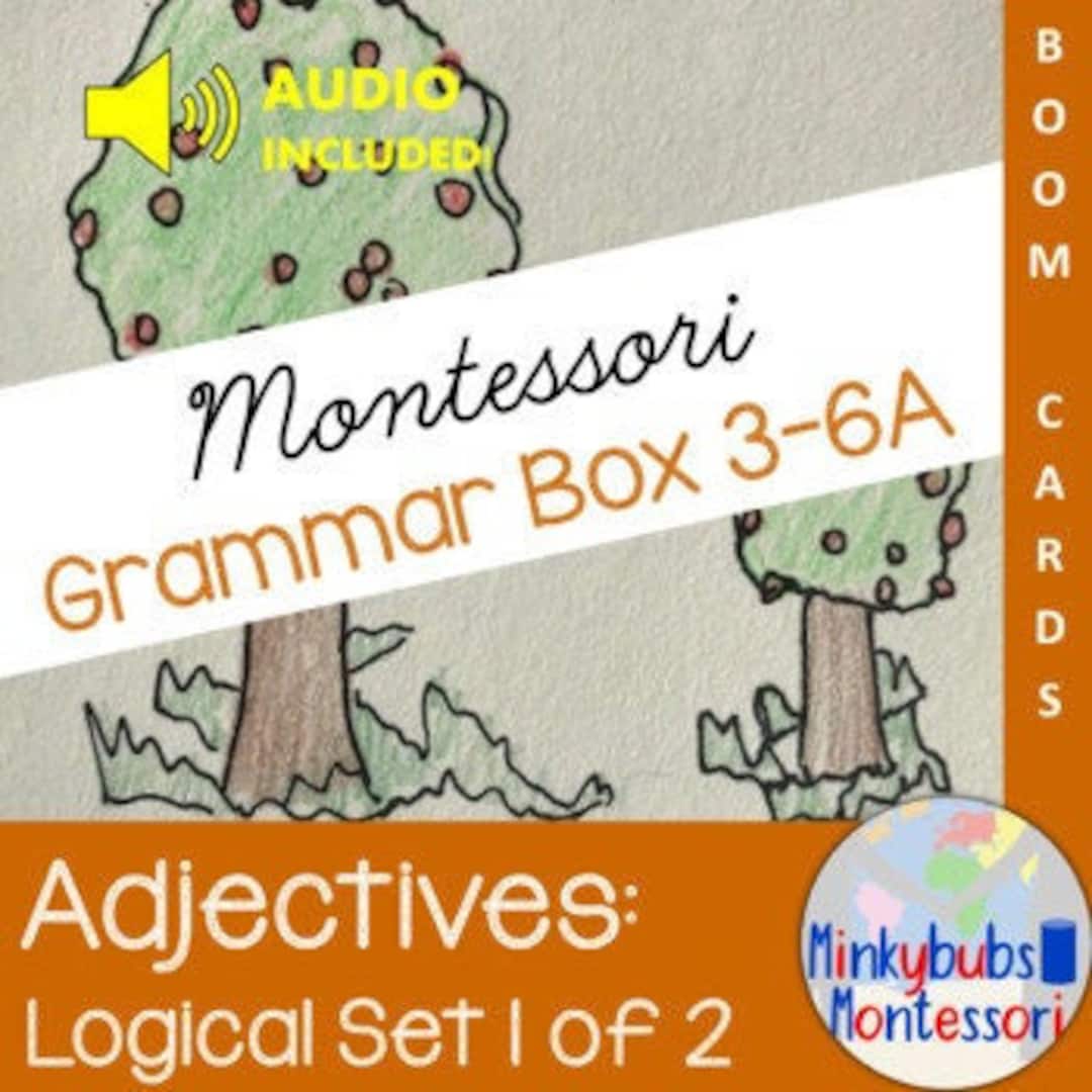 Montessori Grammar Adjective Box 3-6A BOOM Logical Adjective Game 1 Inc ...