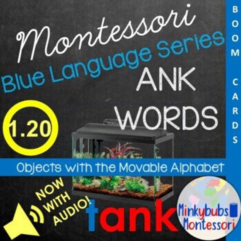 Ank Words Movable Alphabet Montessori Blue Language Boom Cards DL - Etsy