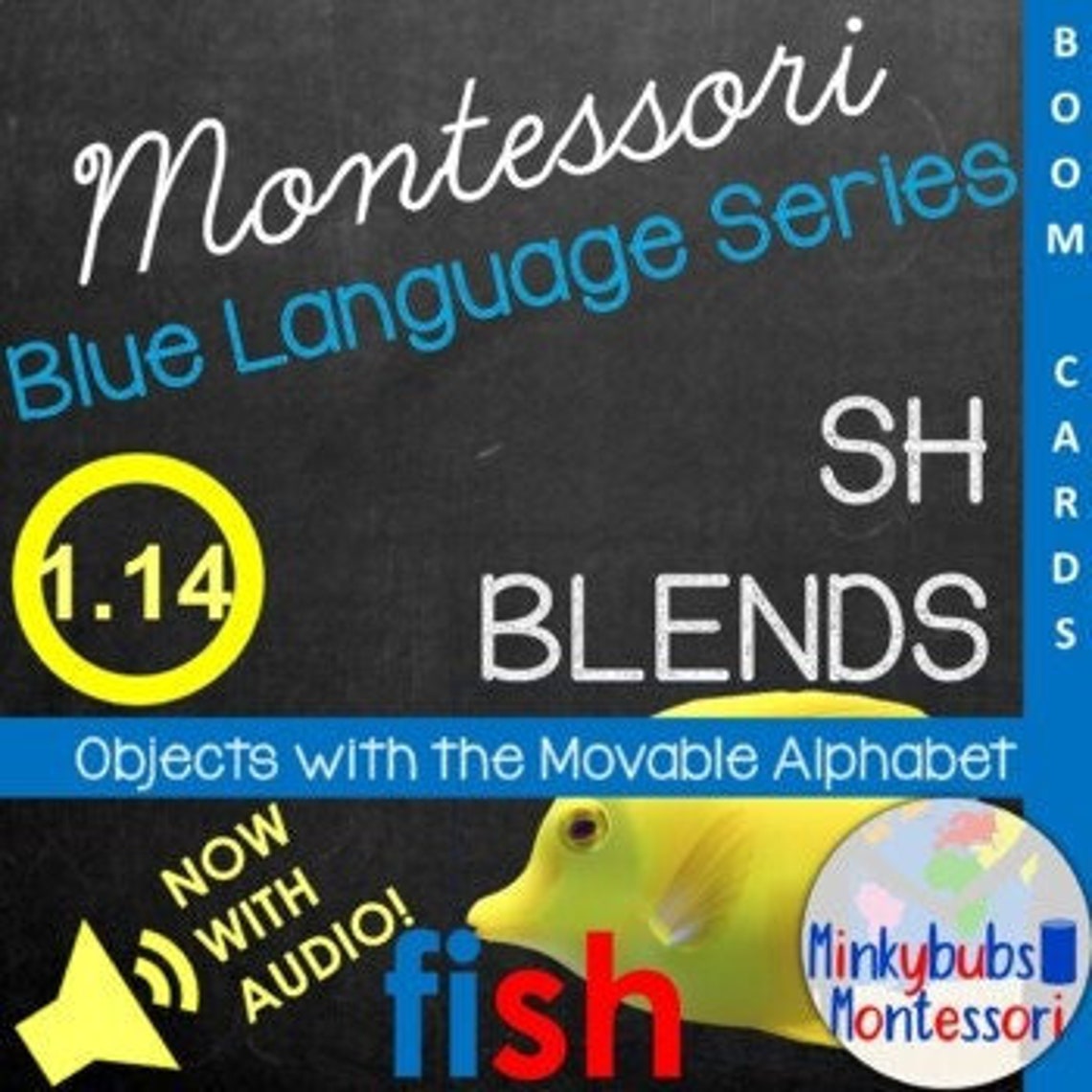 Sh Blend Words Movable Alphabet Montessori Blue Language Boom Cards DL ...