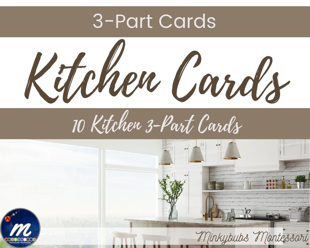 Kitchen 3 Part Cards - Etsy
