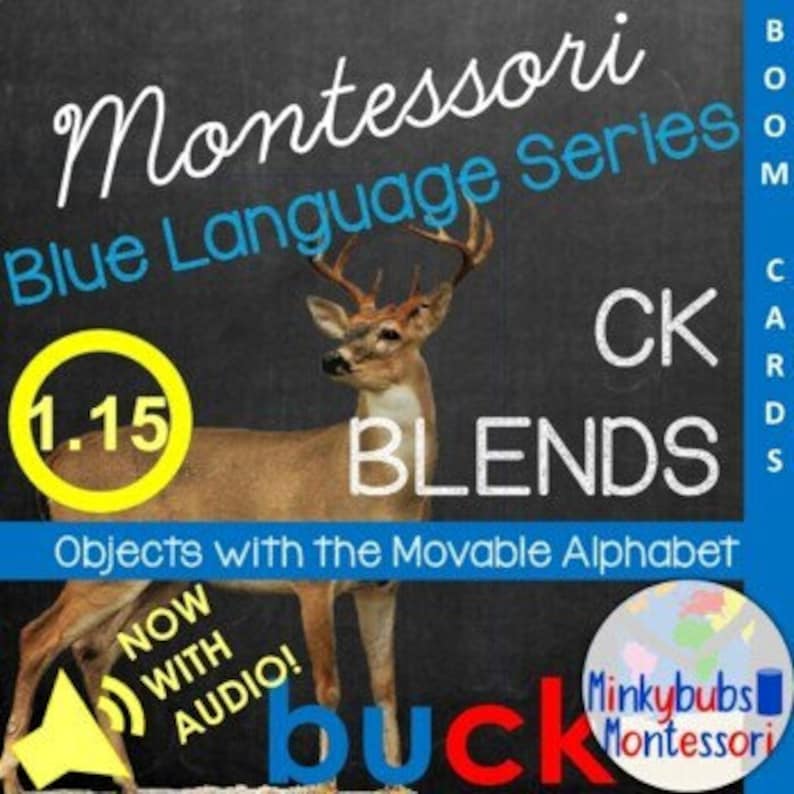 Ck Blend Words Movable Alphabet Montessori Blue Language Boom Cards DL ...