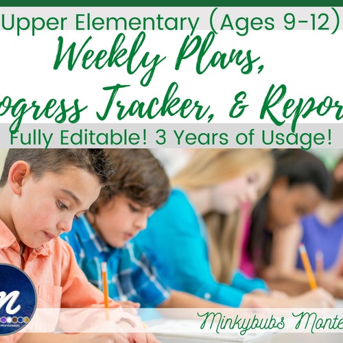 Montessori Work Plans Lower El Classroom EDITABLE Reports - Etsy