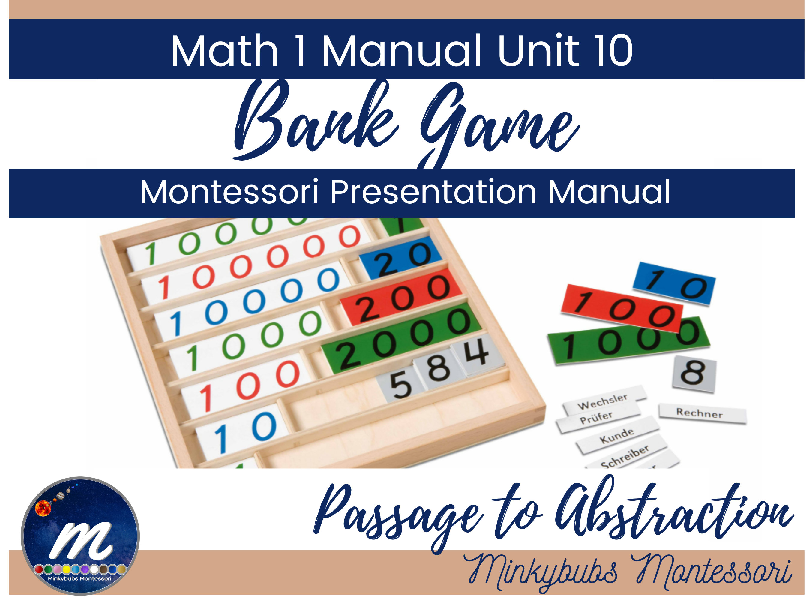 Bank Game Montessori Math 1 Manual Multiplication Lessons Unit 10 ...
