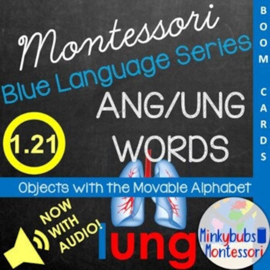 Ang Ung Words Movable Alphabet Montessori Blue Language Boom Cards DL ...