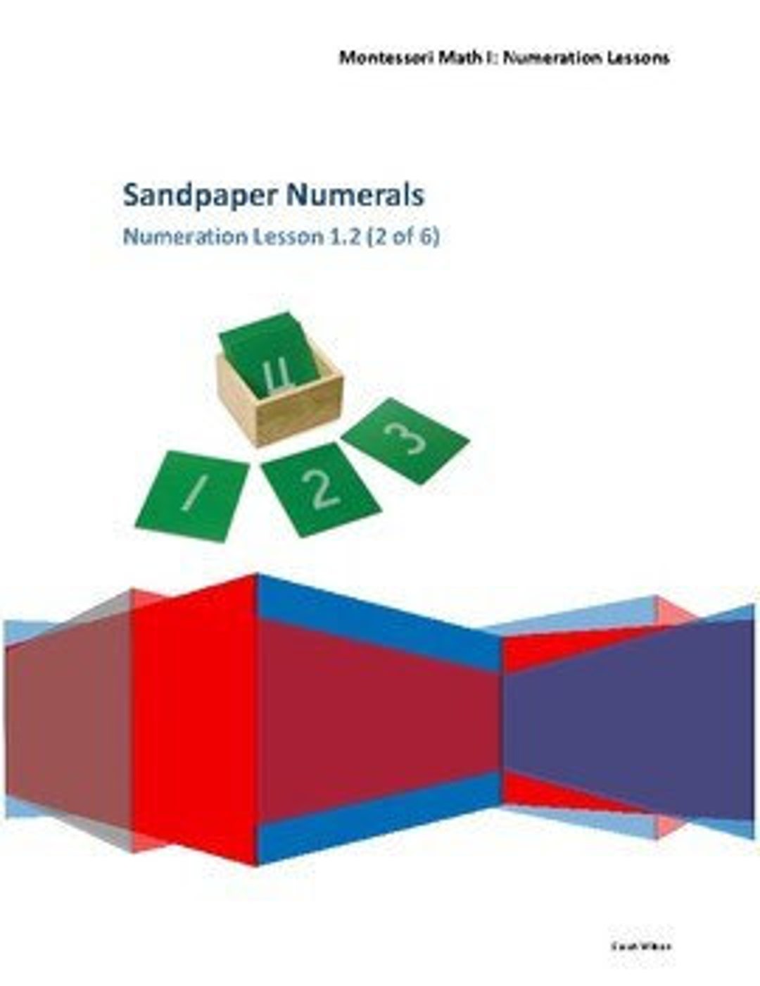 Sandpaper Numbers Numerals Montessori Math Lesson Plan Numeration BC ...