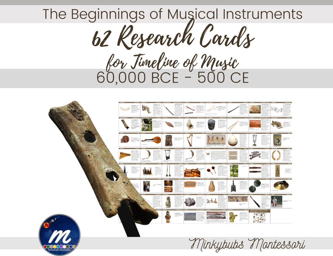Research Cards for Timeline of Early Music Instruments Artifacts ...