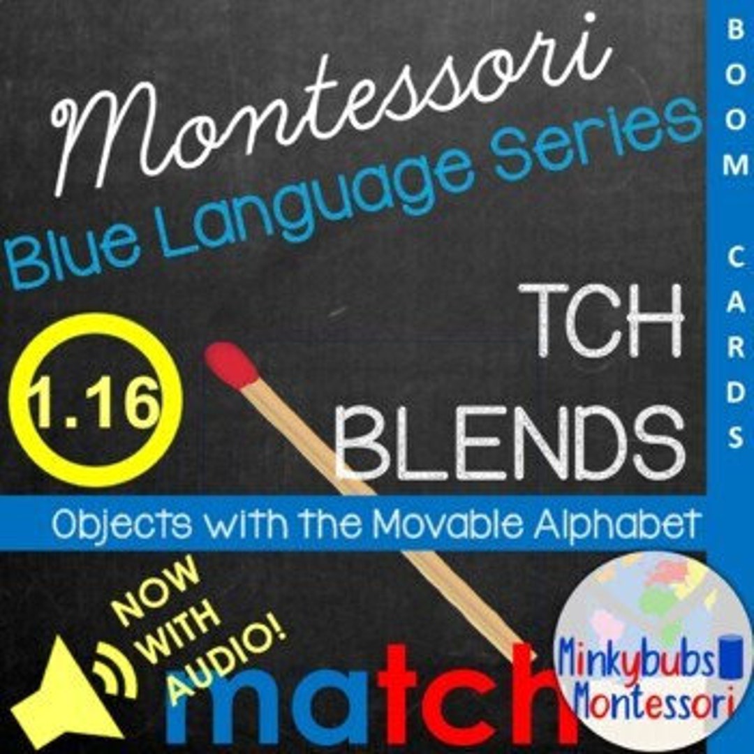 Tch Blend Words Movable Alphabet Montessori Blue Language Boom Cards DL ...