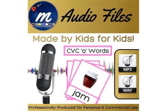 CVC Short A Words Pink Language Audio Files Made BY Kids FOR - Etsy