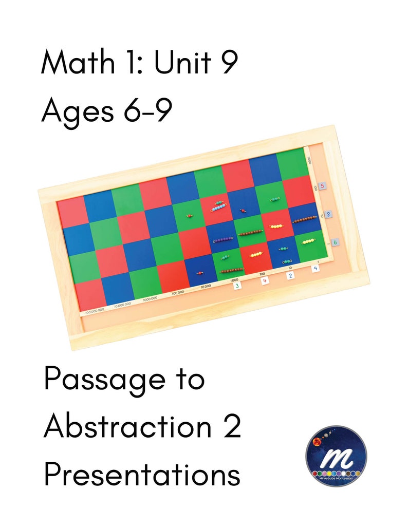 Checkerboard Montessori Math 1 Manual Multiplication Lessons Unit 9 ...