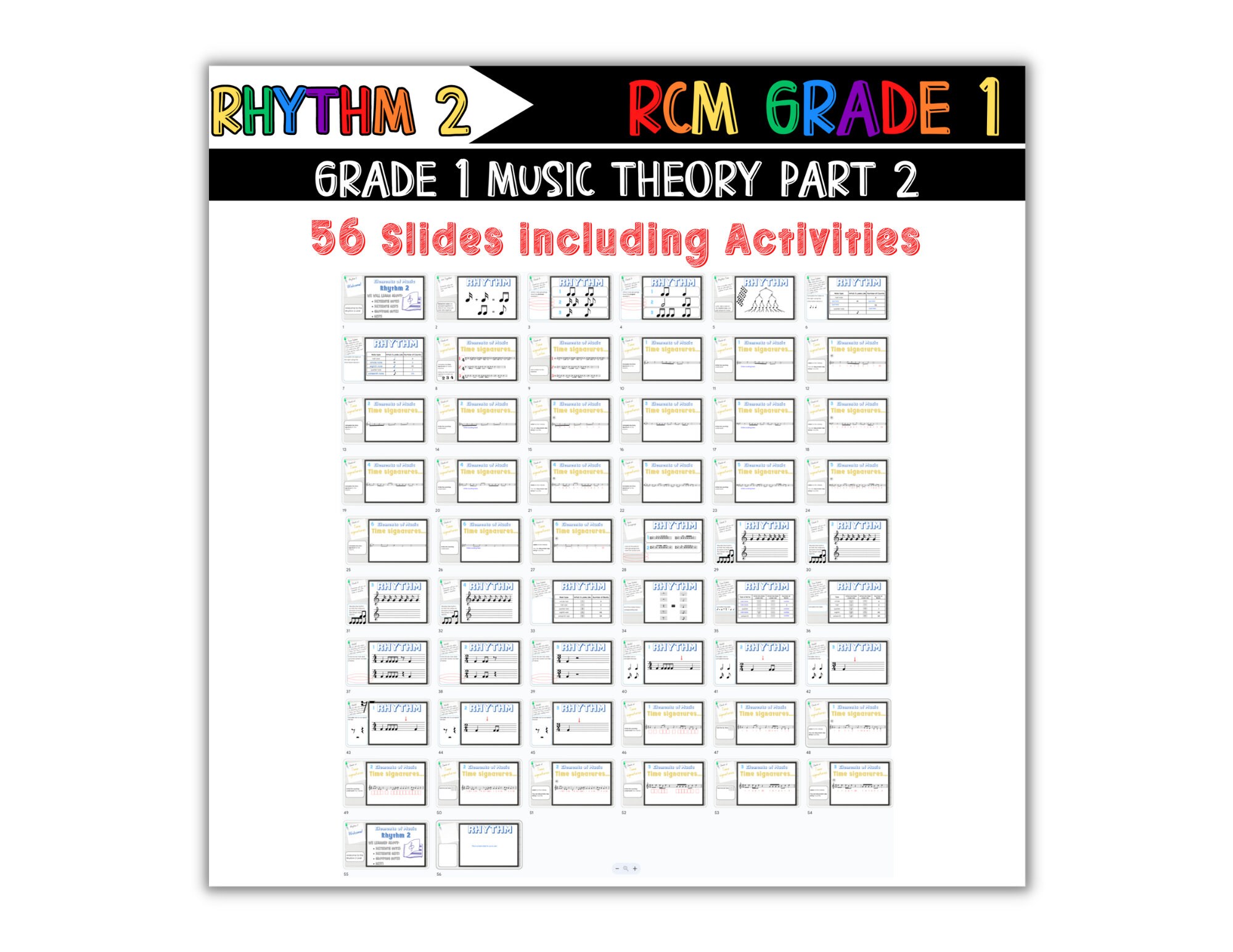 Music Theory RHYTHM 1 Part 2 No Prep Bell Ringers Starters Notes Rests ...