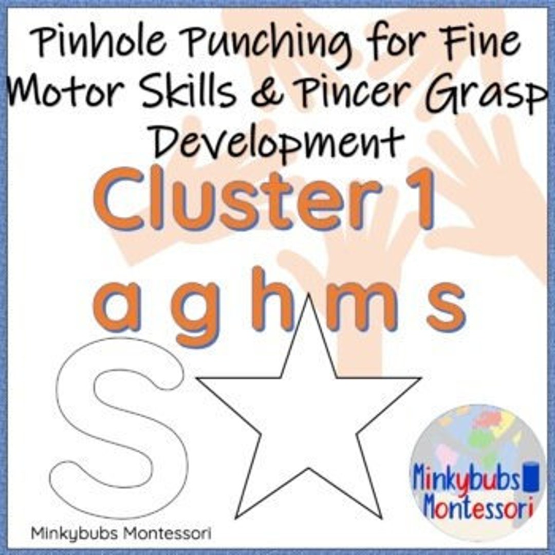 Montessori 1st Cluster Letters Pin Scissors Cutting Practice Pincer ...