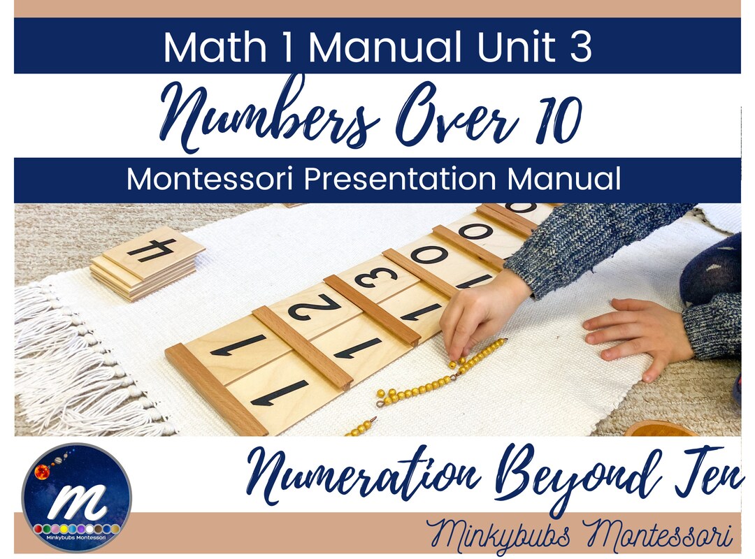 Montessori Math Manual Numeration Beyond 10 LESSONS MATH 1 UNIT 3 - Etsy
