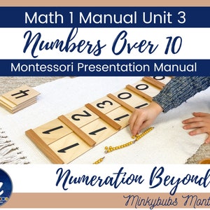 Montessori Math Manual Numeration Beyond 10 LESSONS MATH 1 UNIT 3 - Etsy