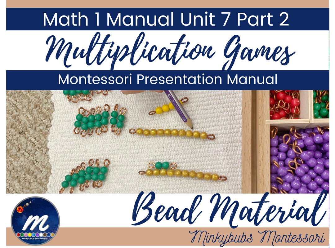 Montessori Math 1 Manual Multiplication Memorization Games With Snake ...