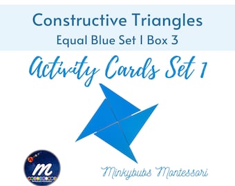 Blue Constructive Triangles Design Cards [set 2] - Montessori Geometry ...