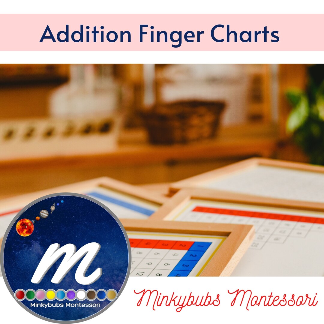 Montessori Addition Charts Finger Working Math Printable Material - Etsy